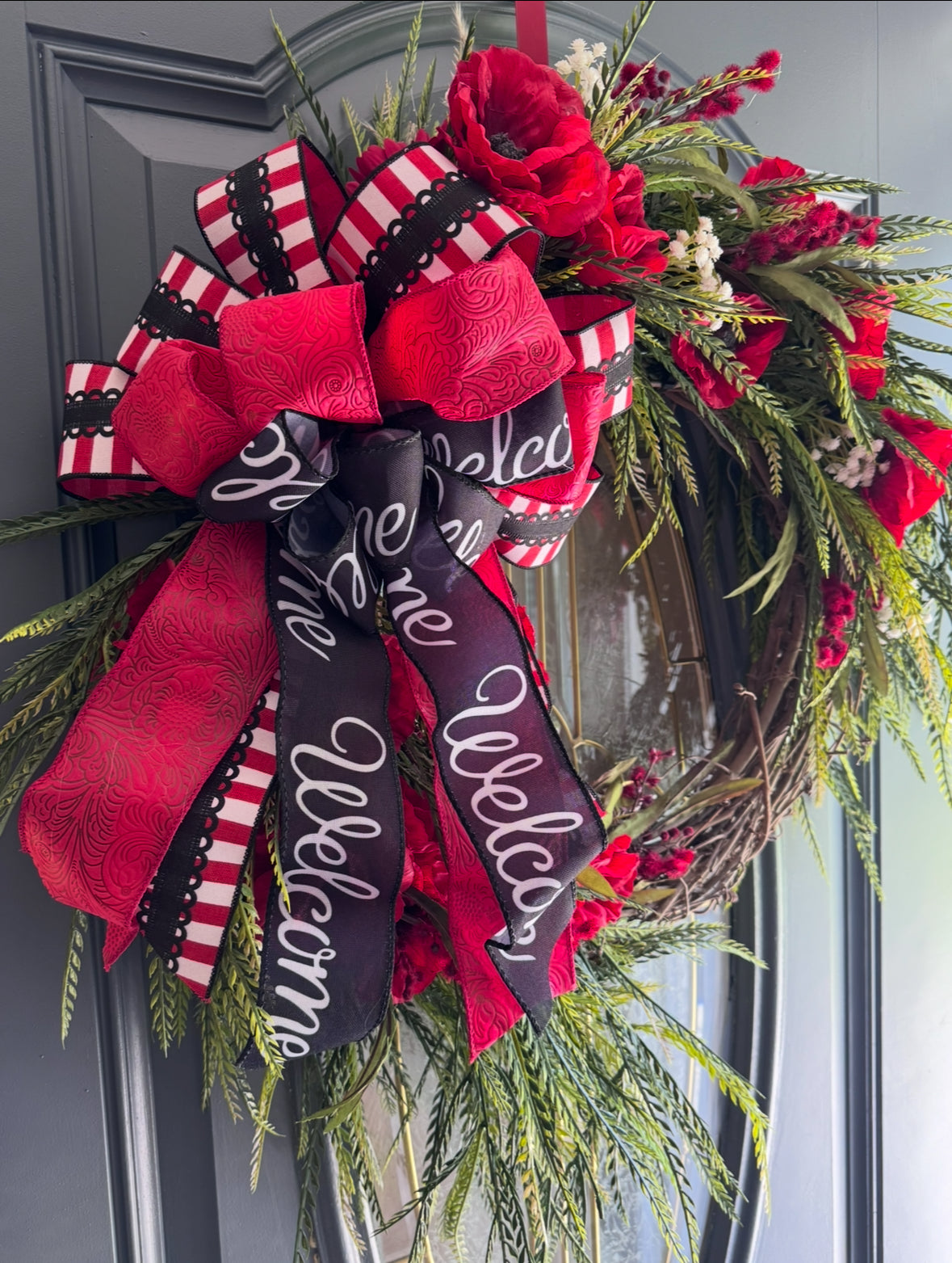 Red Poppy Wreath – PB Custom Designs